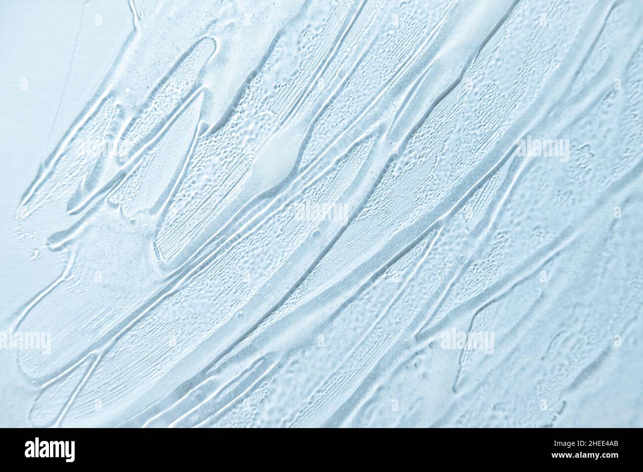 Gel texture background in cold blue colors. Banner Stock Photo - Alamy