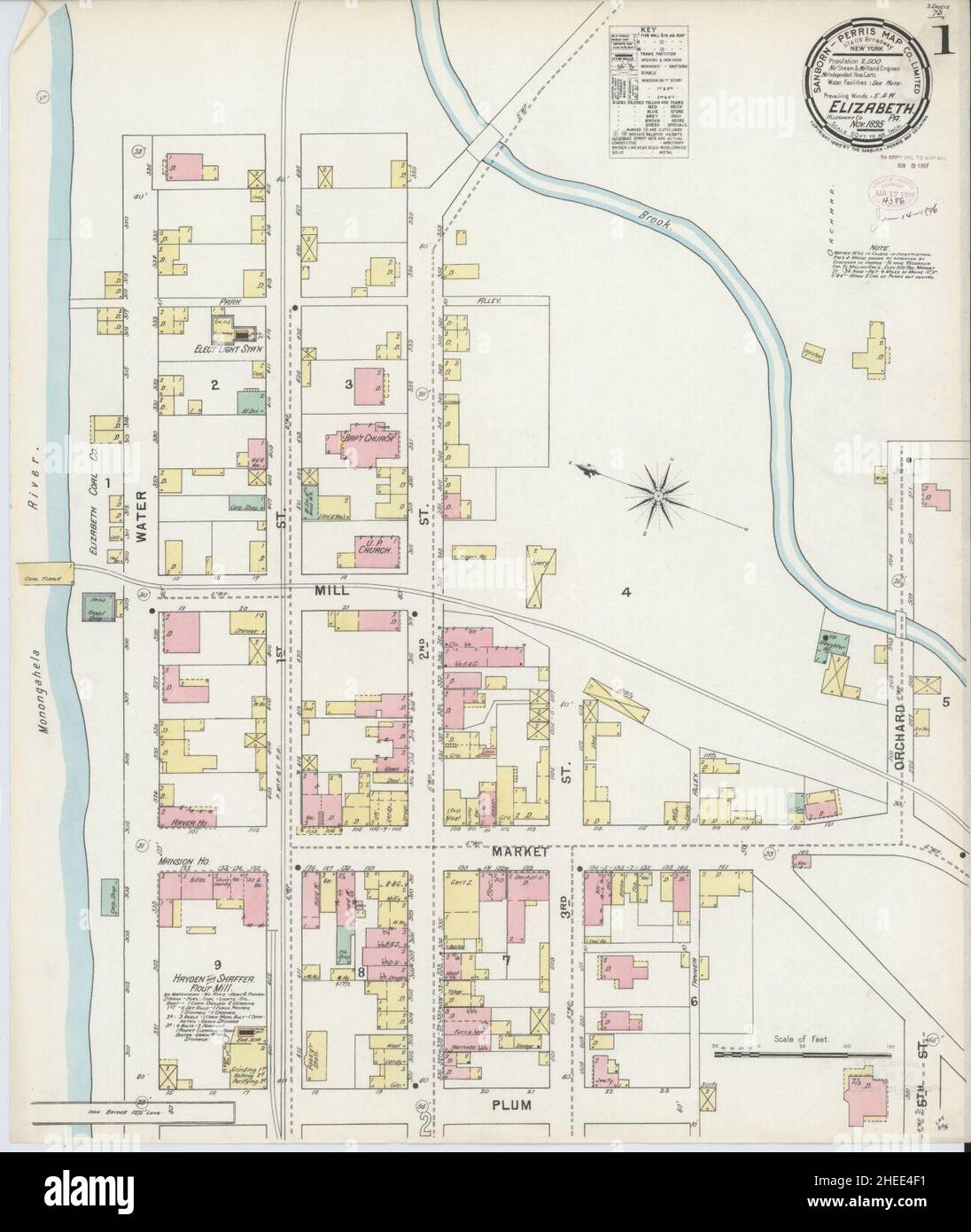 Elizabeth pennsylvania map hi-res stock photography and images - Alamy