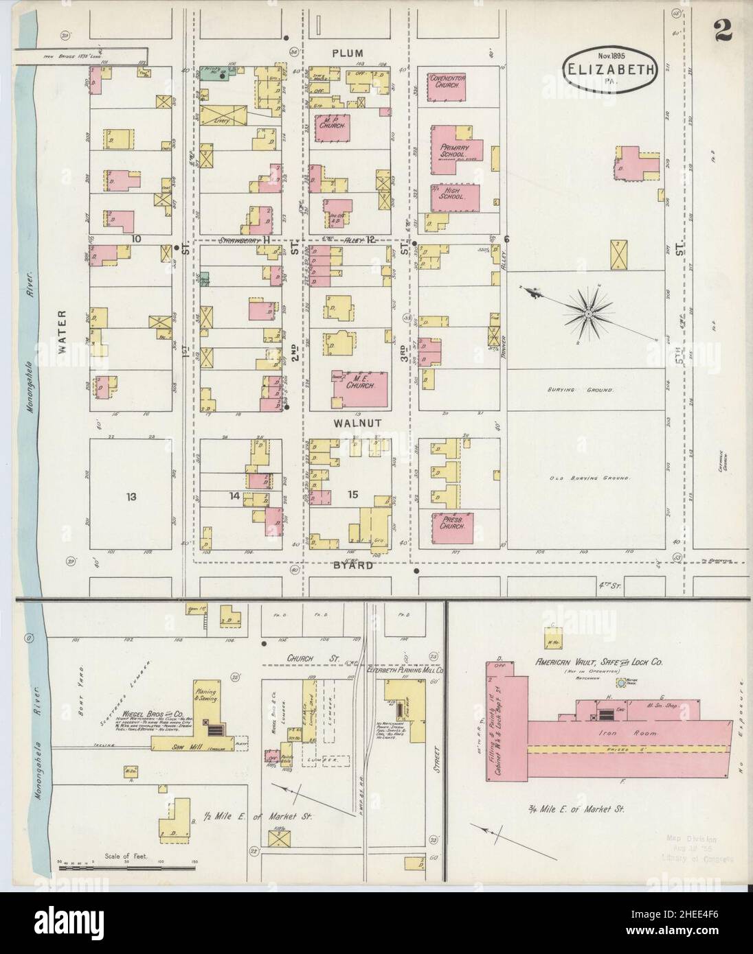 Elizabeth pennsylvania map hi-res stock photography and images - Alamy