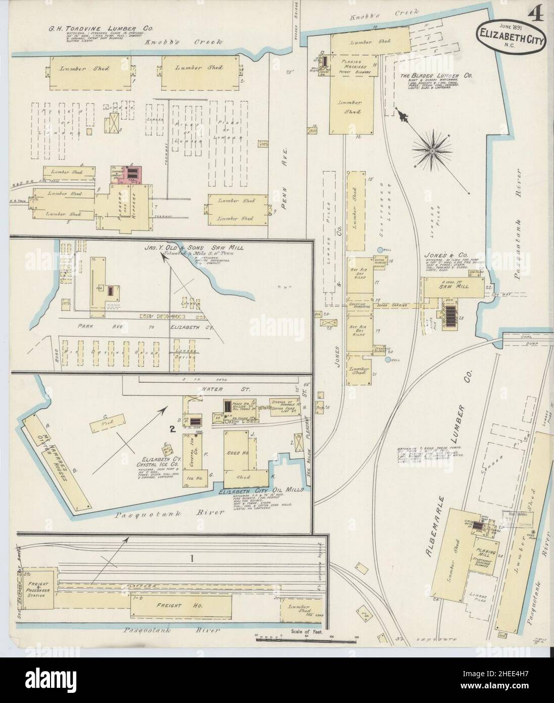 Map of elizabeth city hi-res stock photography and images - Alamy