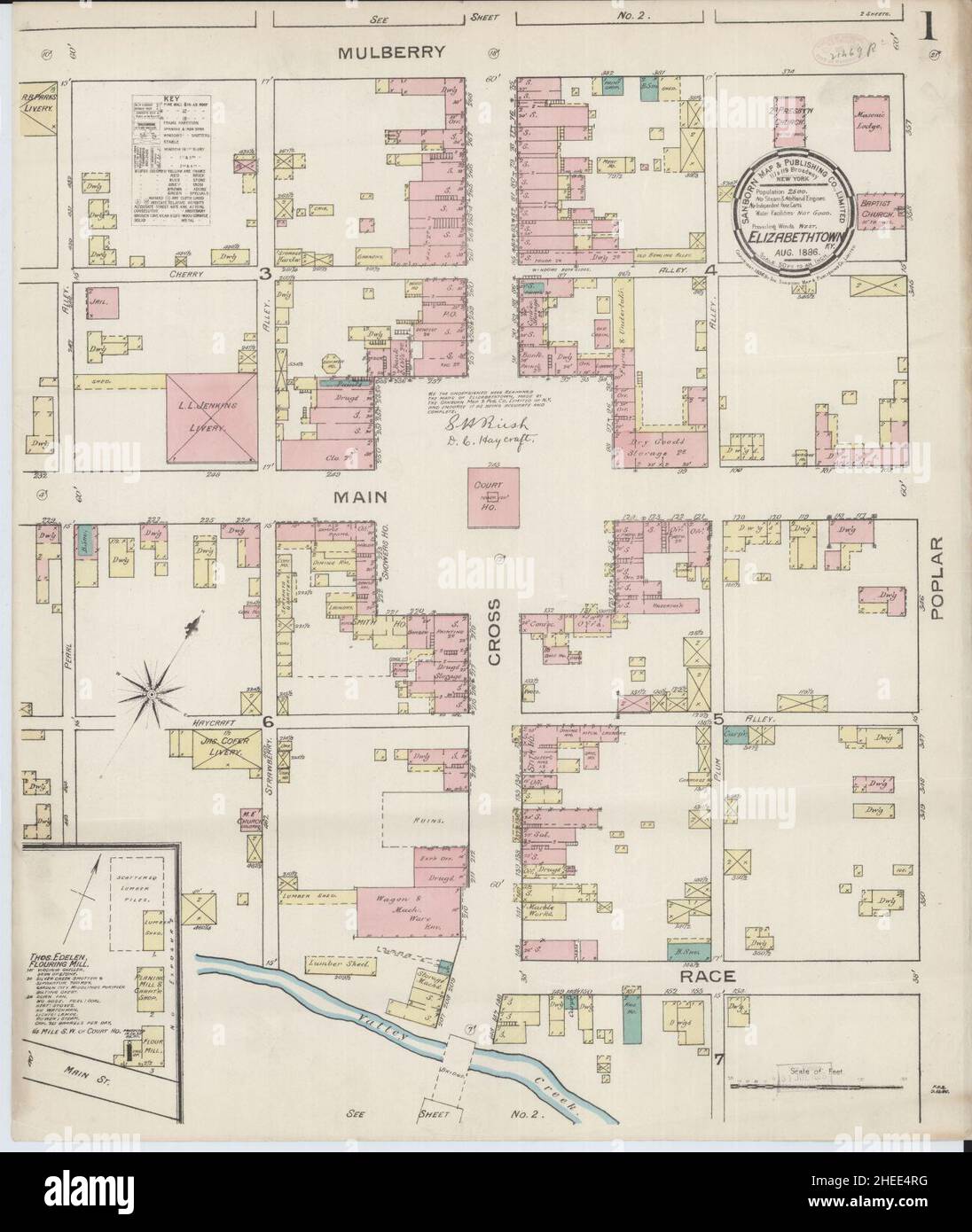 Map of elizabethtown hi-res stock photography and images - Alamy