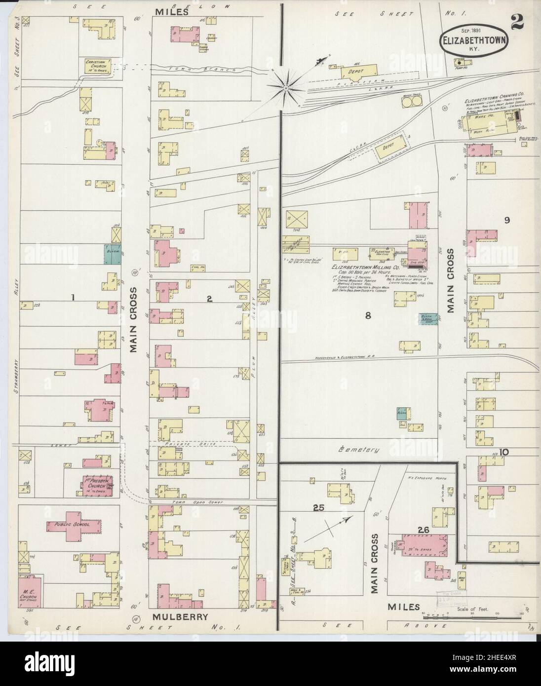 Elizabethtown kentucky map hi-res stock photography and images - Alamy