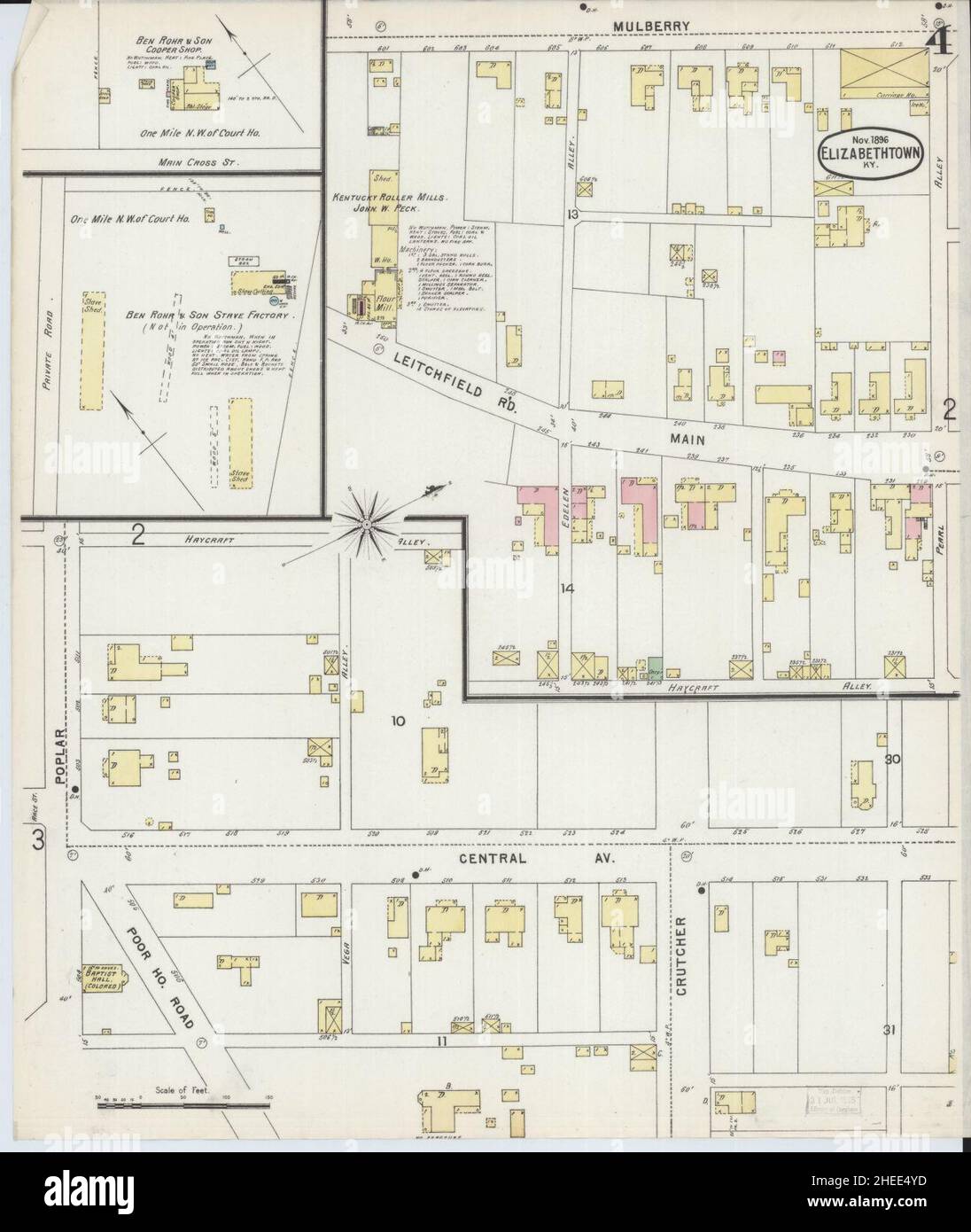 Map of elizabethtown hi-res stock photography and images - Alamy