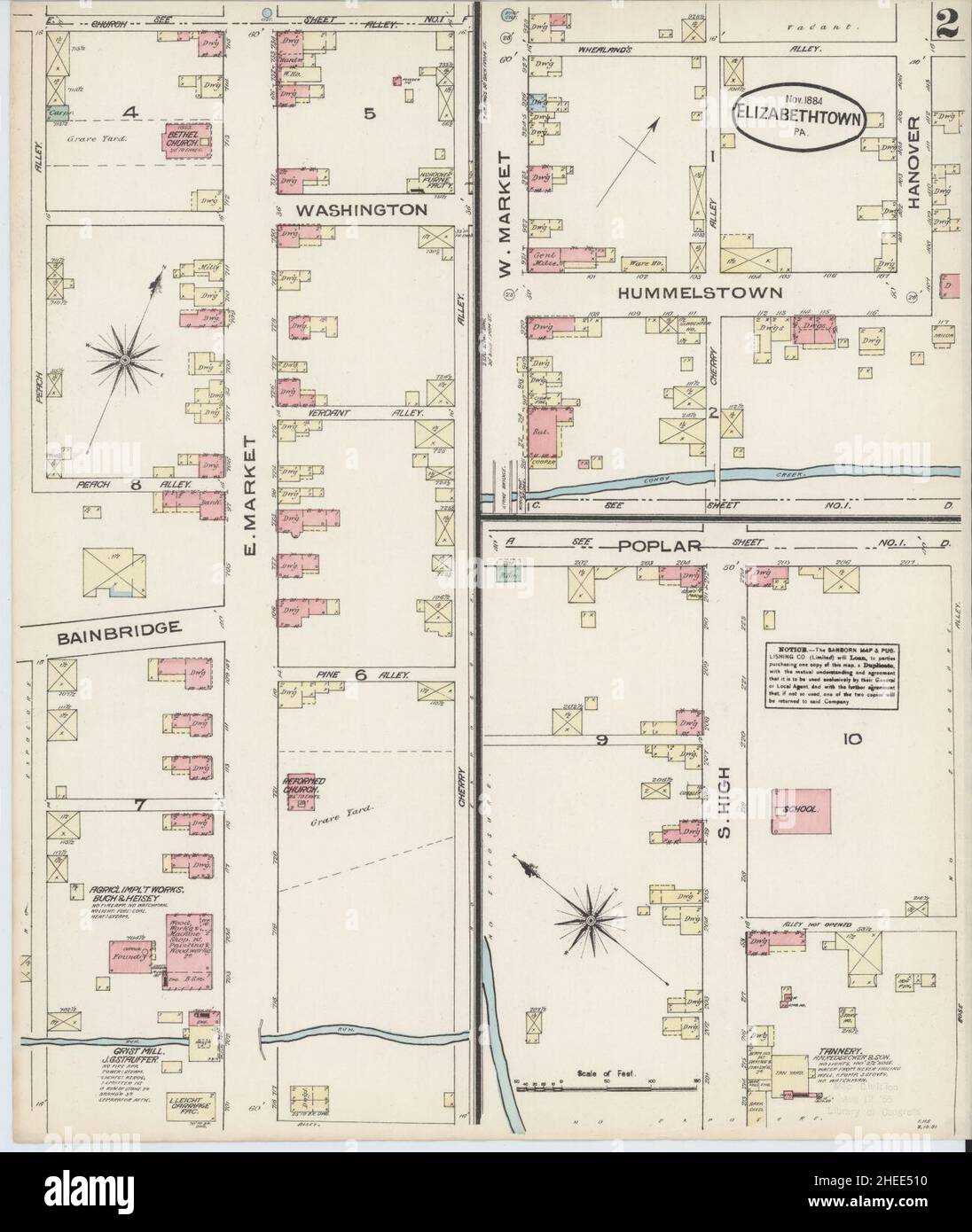 Map of elizabethtown hi-res stock photography and images - Alamy