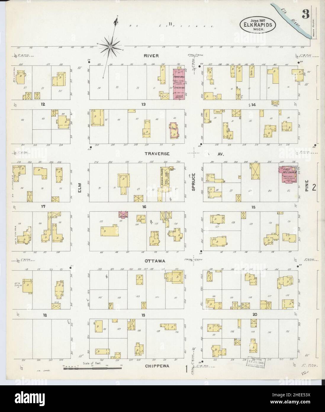 Elk rapids michigan map hi-res stock photography and images - Alamy