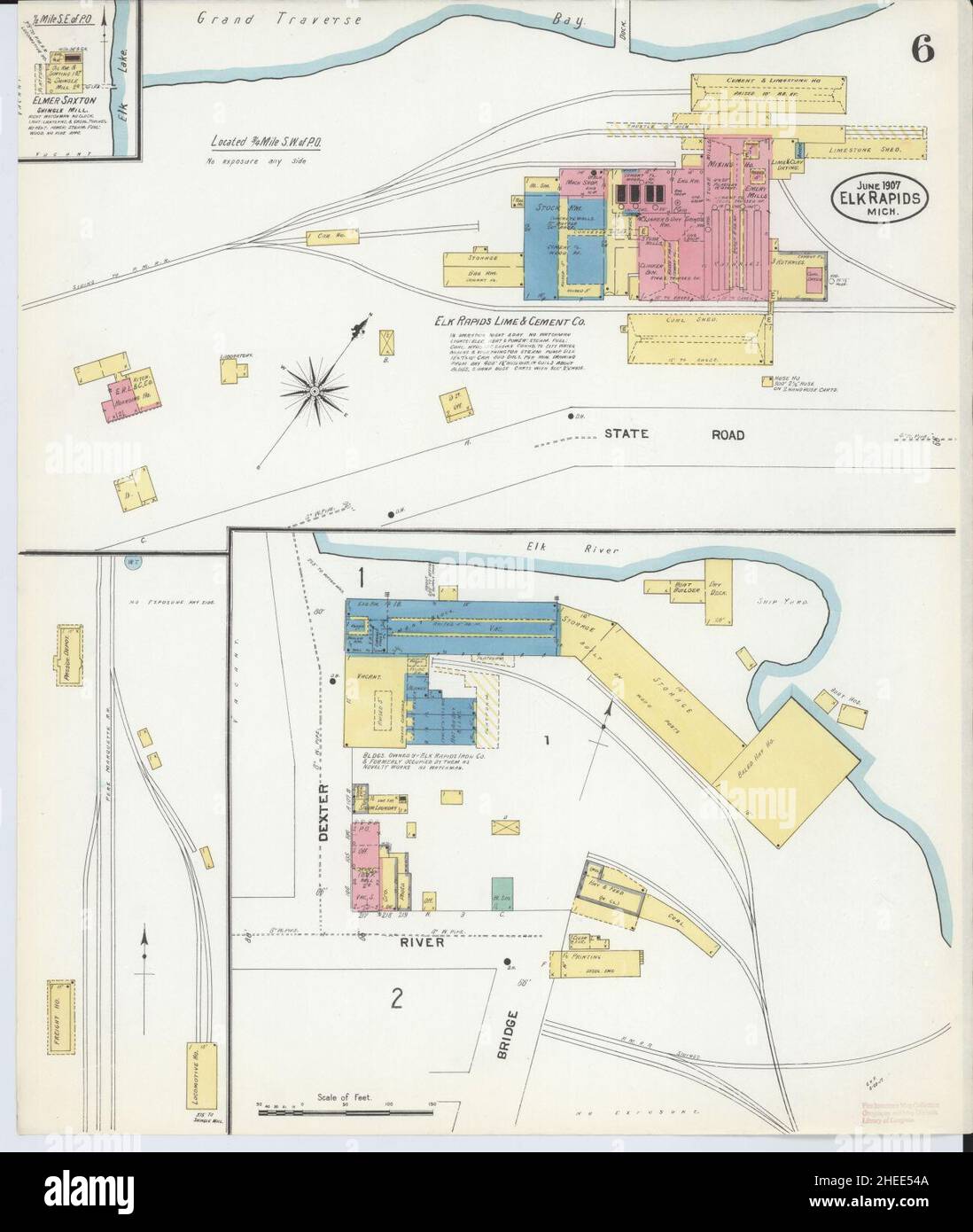 Elk rapids michigan map hi-res stock photography and images - Alamy