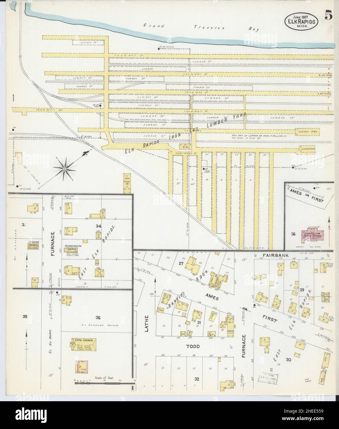 Elk rapids map hi-res stock photography and images - Alamy