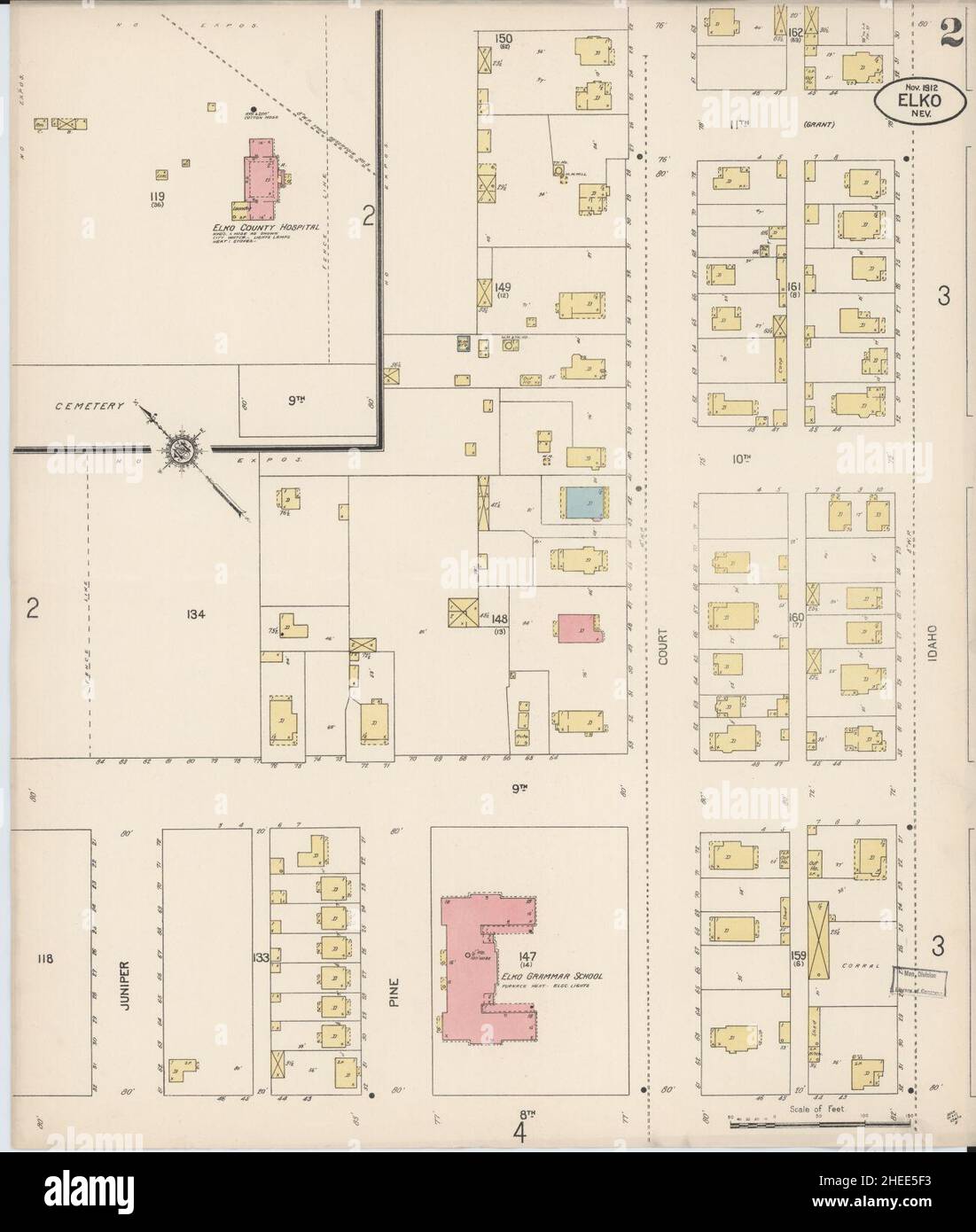 Map of elko hi-res stock photography and images - Alamy