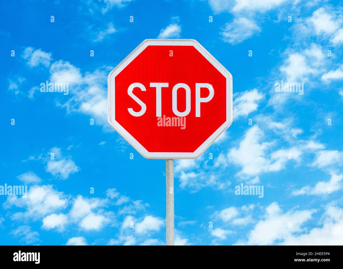 Car stop stop sign Stock Photo - Alamy