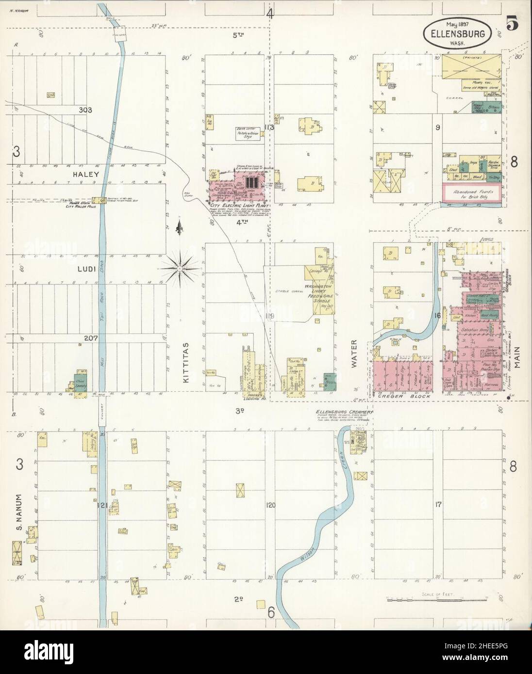 Sanborn Fire Insurance Map from Ellensburg, Kittitas County, Washington ...