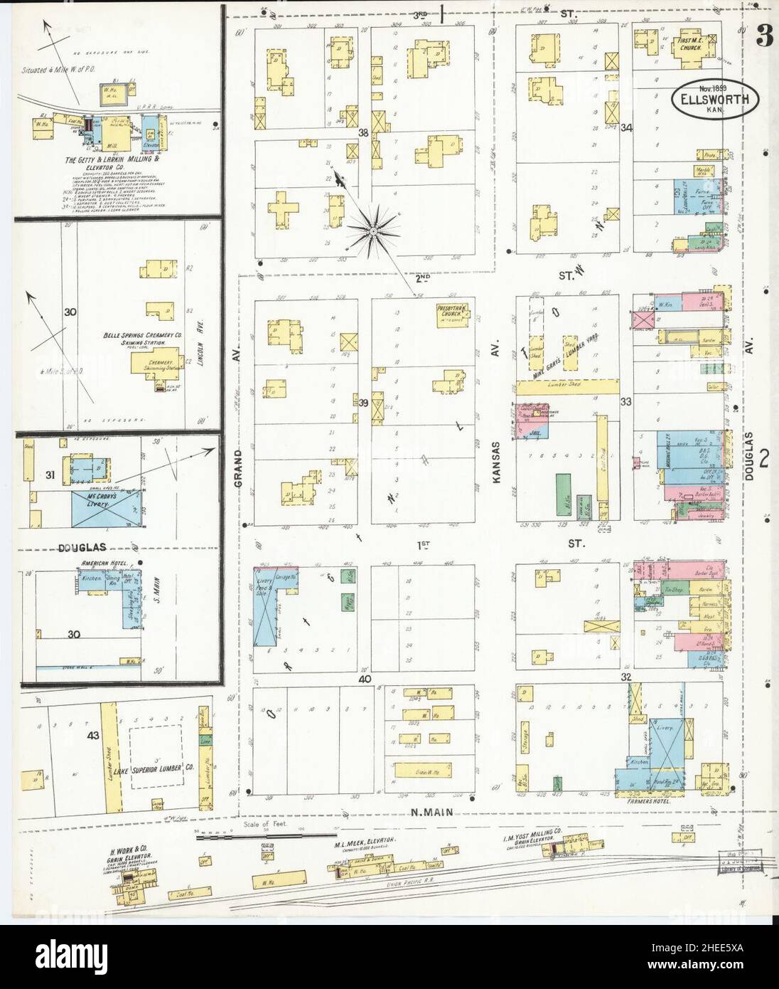 Ellsworth map hi-res stock photography and images - Alamy