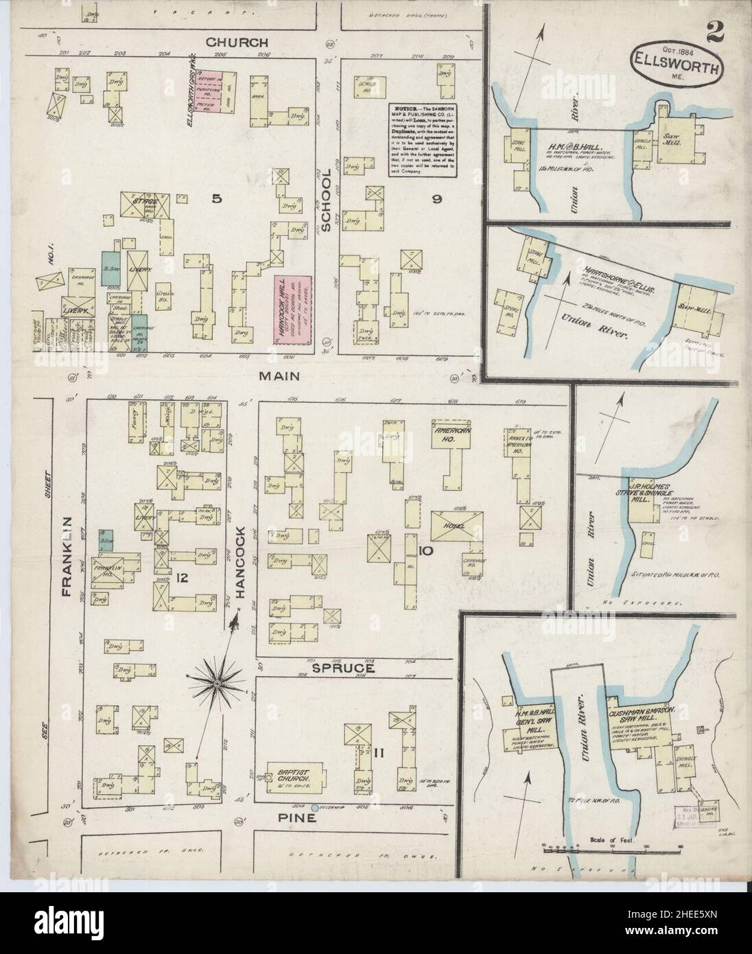 Ellsworth map hi-res stock photography and images - Alamy
