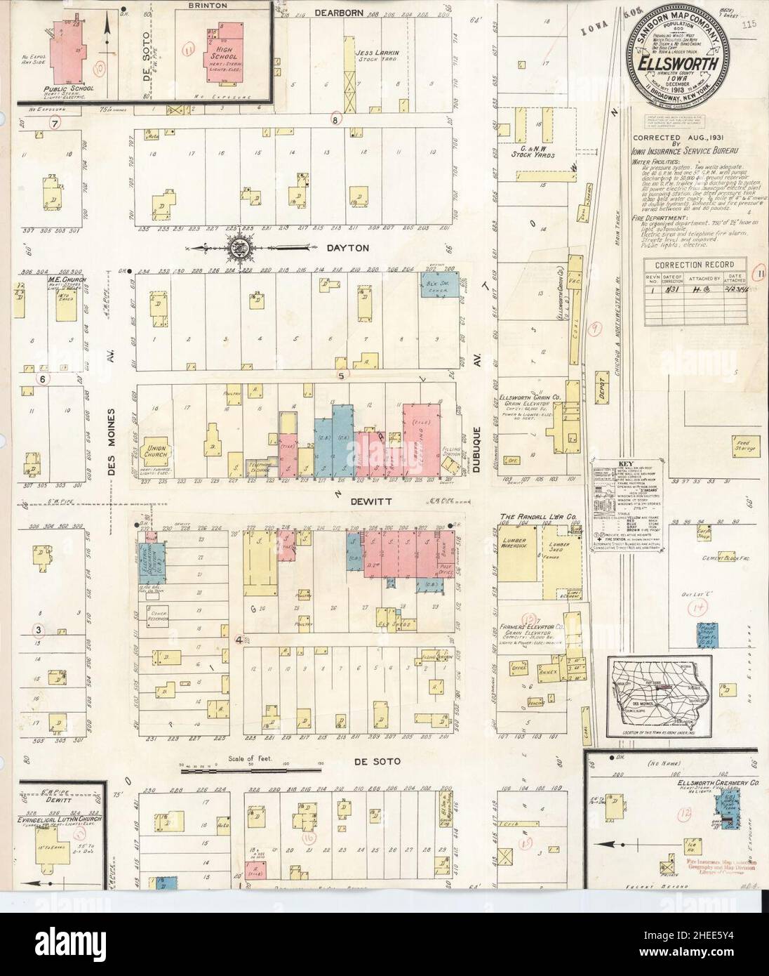 Ellsworth map hi-res stock photography and images - Alamy