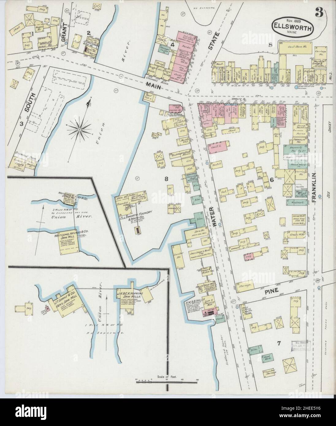 Ellsworth map hi-res stock photography and images - Alamy