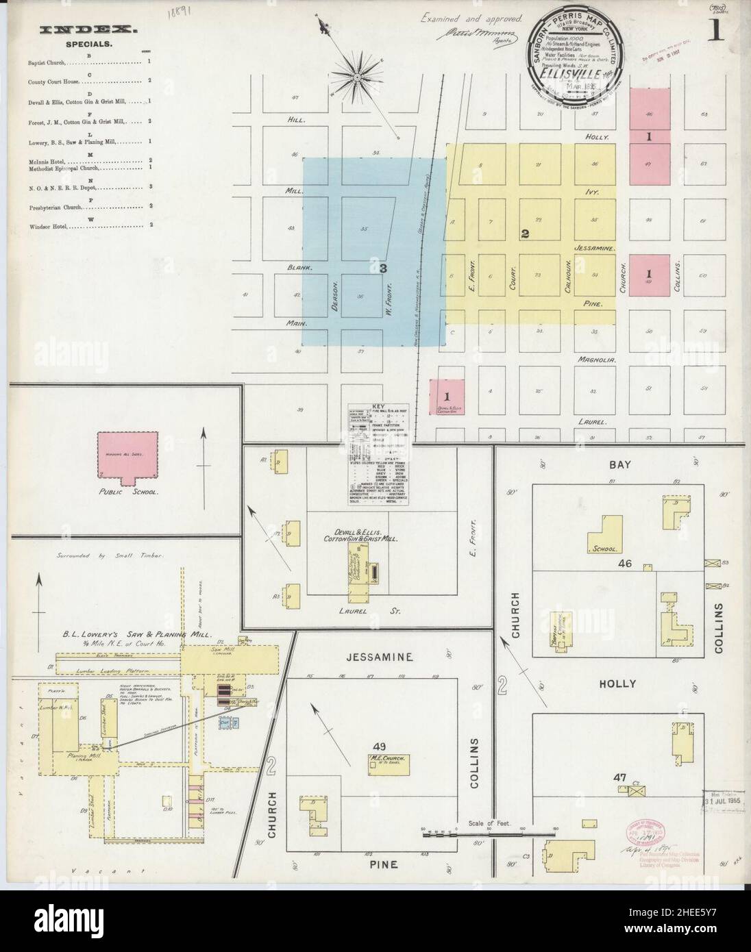 Map of ellisville mississippi hi-res stock photography and images - Alamy