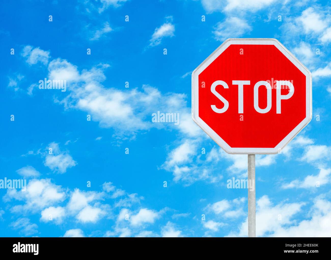 Car stop stop sign Stock Photo - Alamy