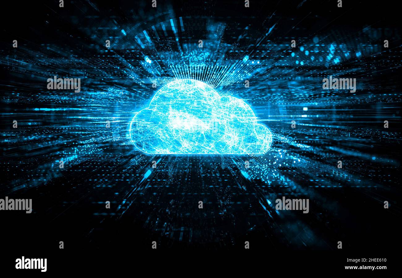 Digital Cloud - Cloud Computing - Abstract Background Stock Photo - Alamy