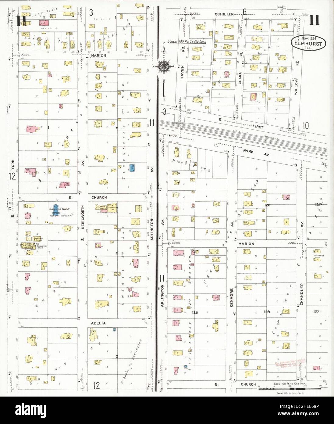 Elmhurst illinois map hi-res stock photography and images - Alamy