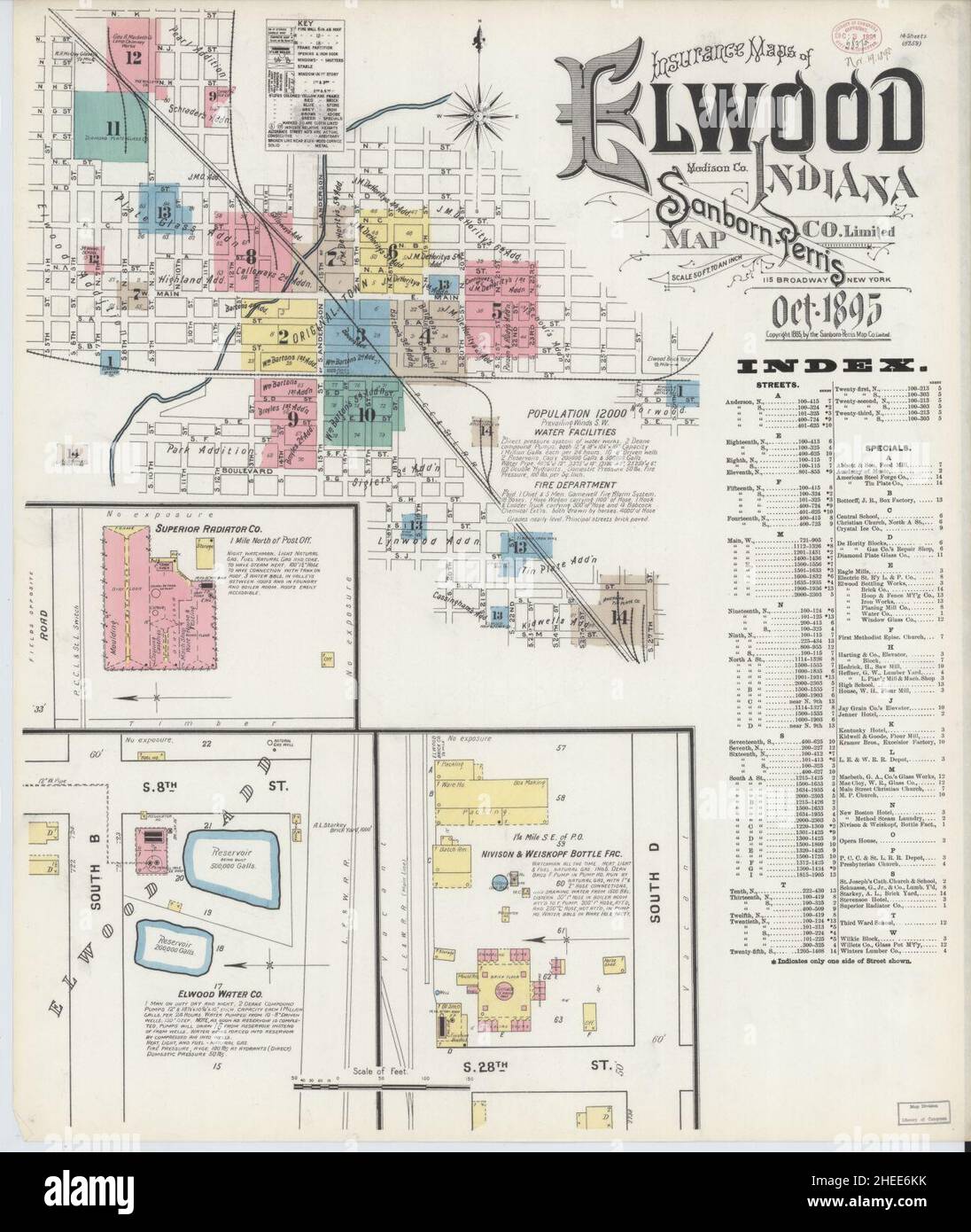 Elwood map hi-res stock photography and images - Alamy