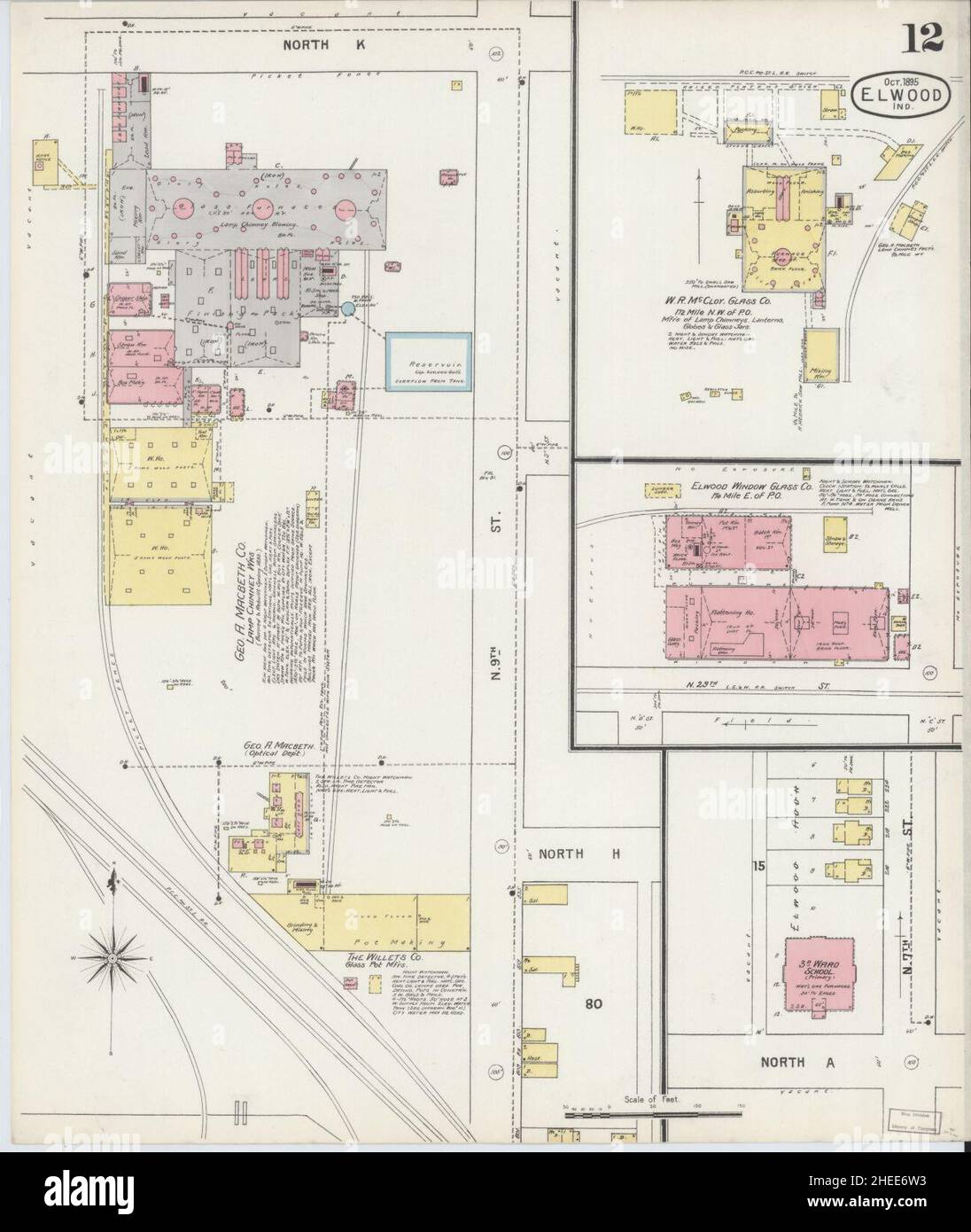 Elwood map hi-res stock photography and images - Alamy