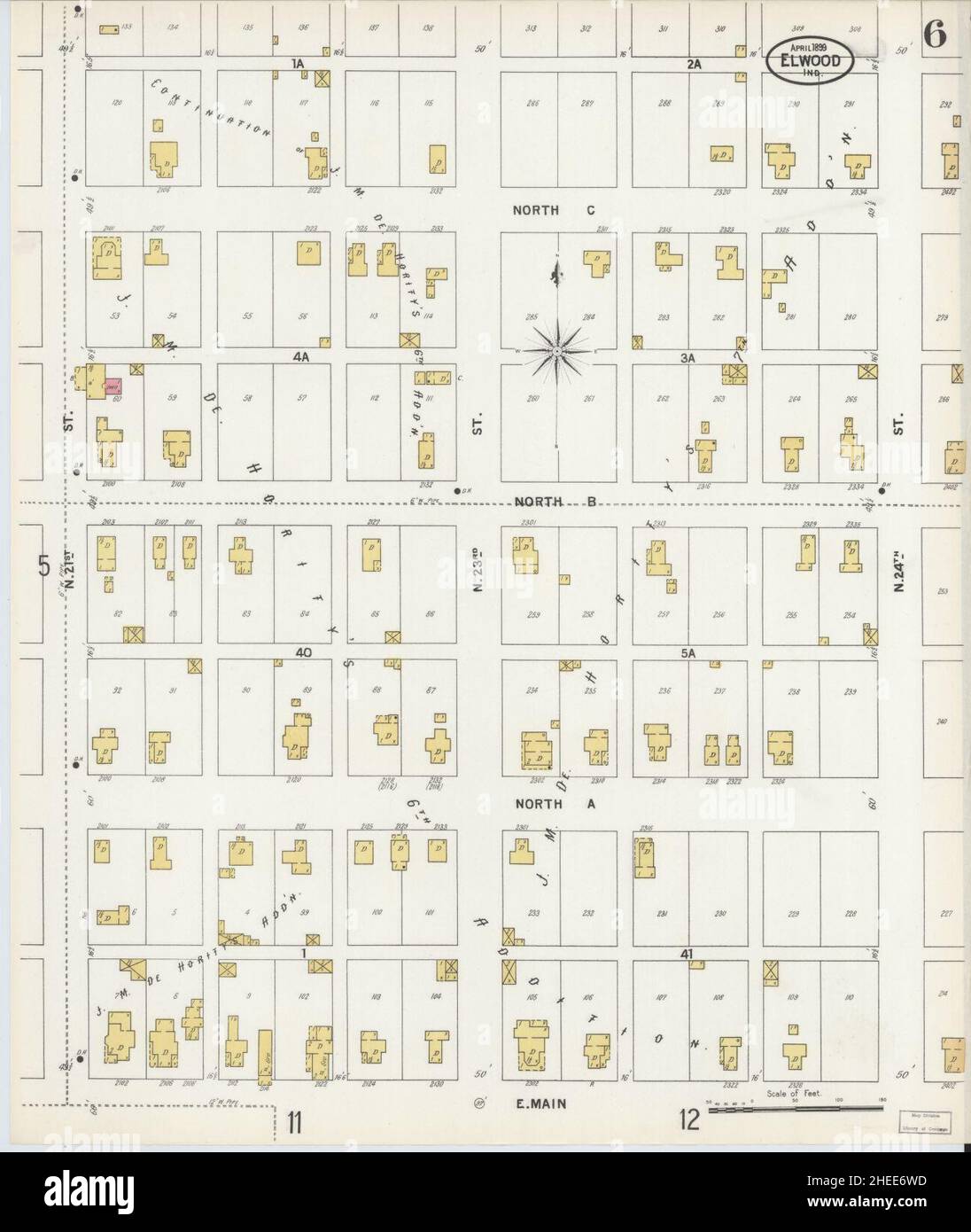 Elwood map hi-res stock photography and images - Alamy