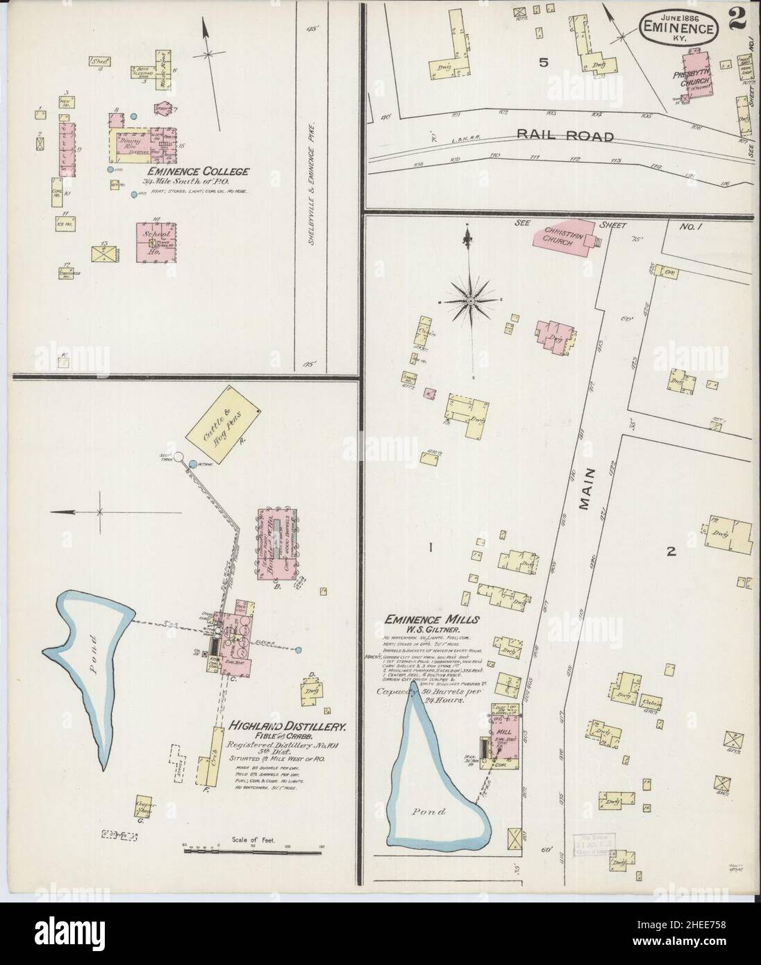 Eminence kentucky map hi-res stock photography and images - Alamy