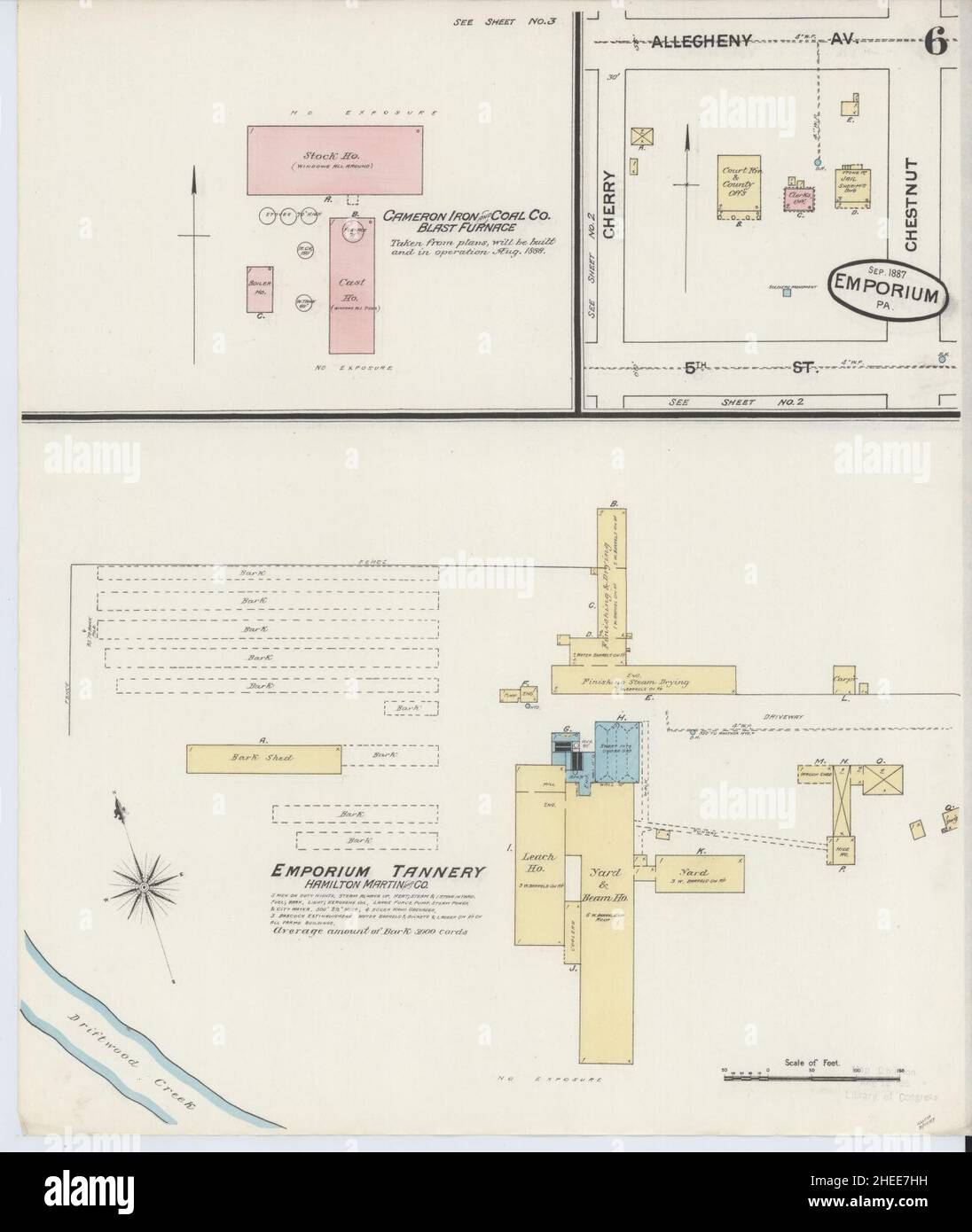 Emporium pennsylvania map hi-res stock photography and images - Alamy