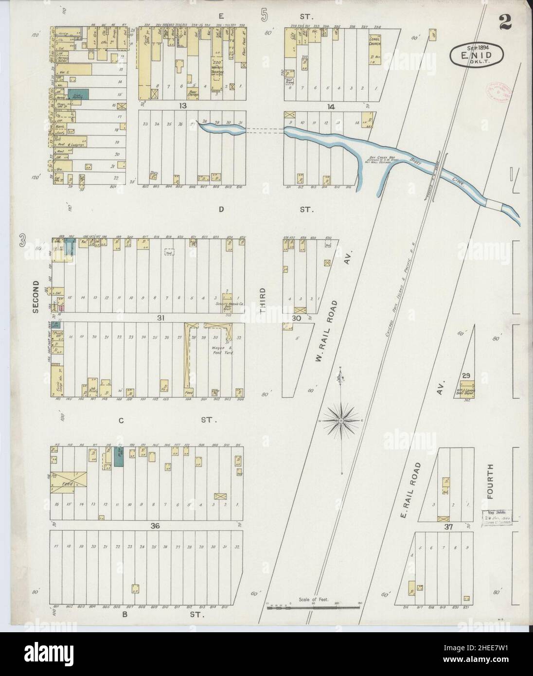 Map of enid oklahoma hi-res stock photography and images - Alamy