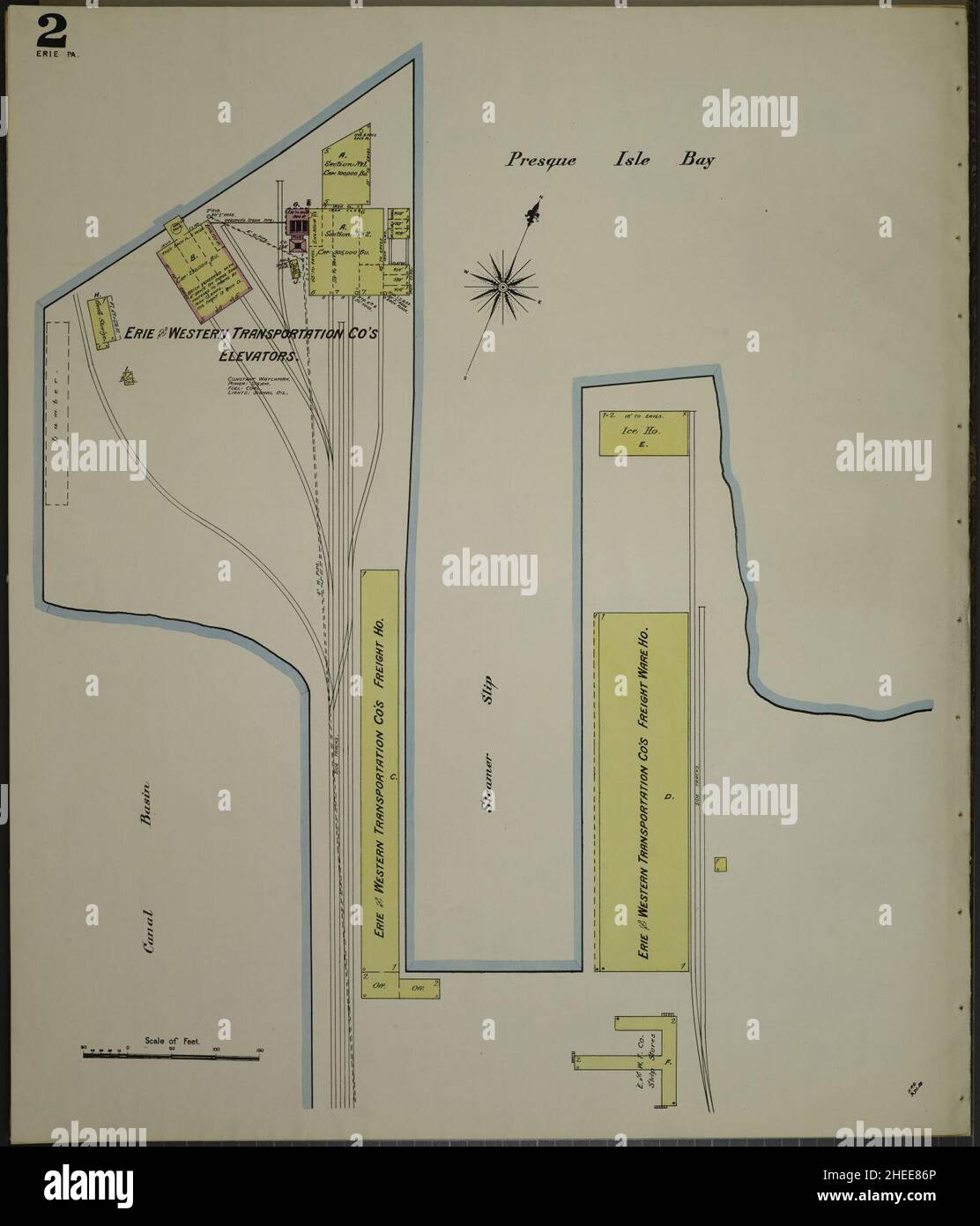 Sanborn Fire Insurance Map from Erie, Erie County, Pennsylvania Stock ...