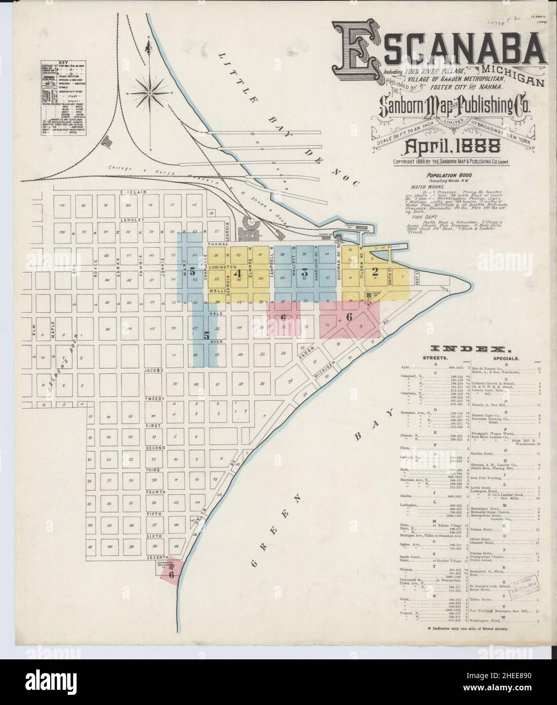 Map of escanaba hi-res stock photography and images - Alamy