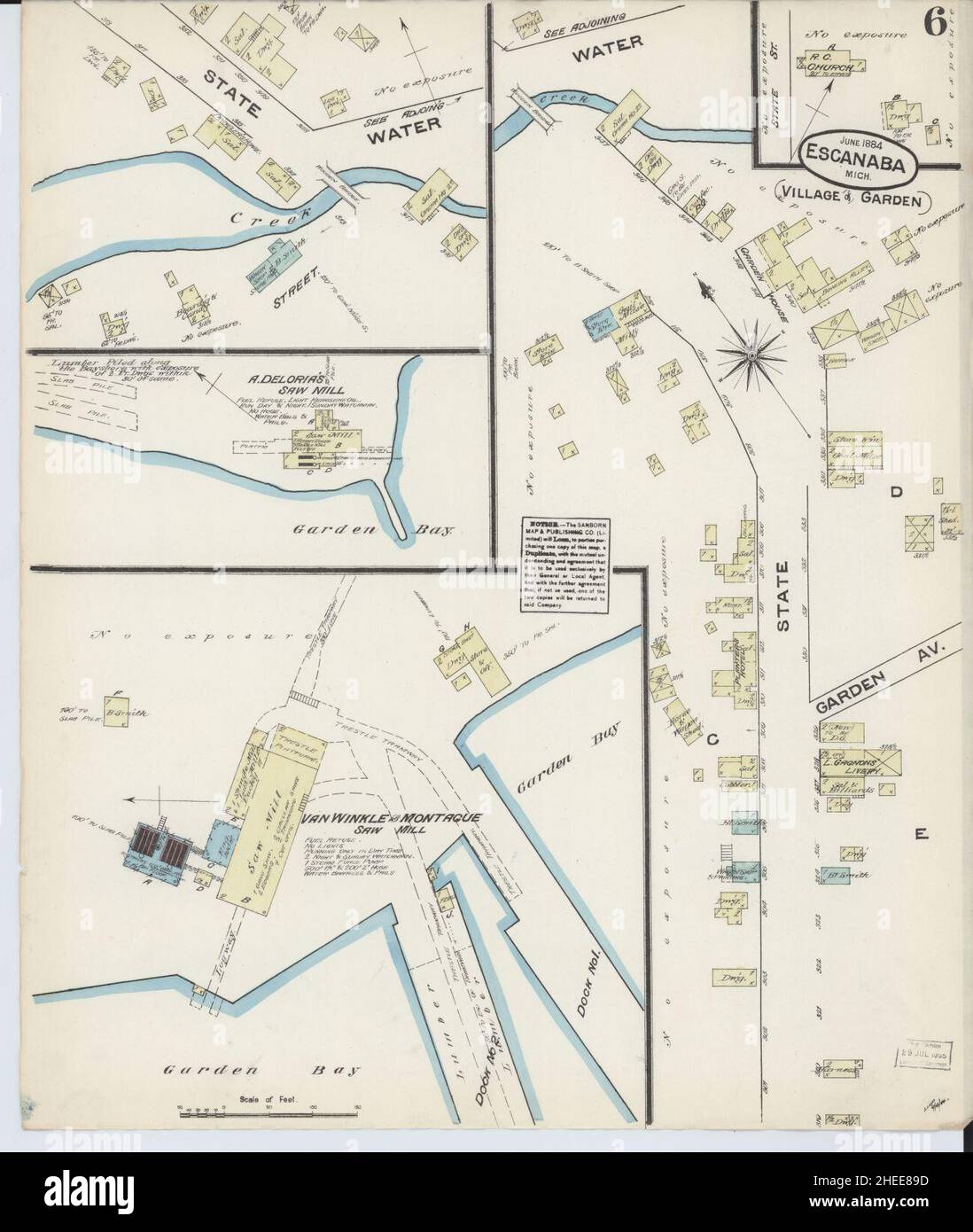 Map of escanaba hi-res stock photography and images - Alamy