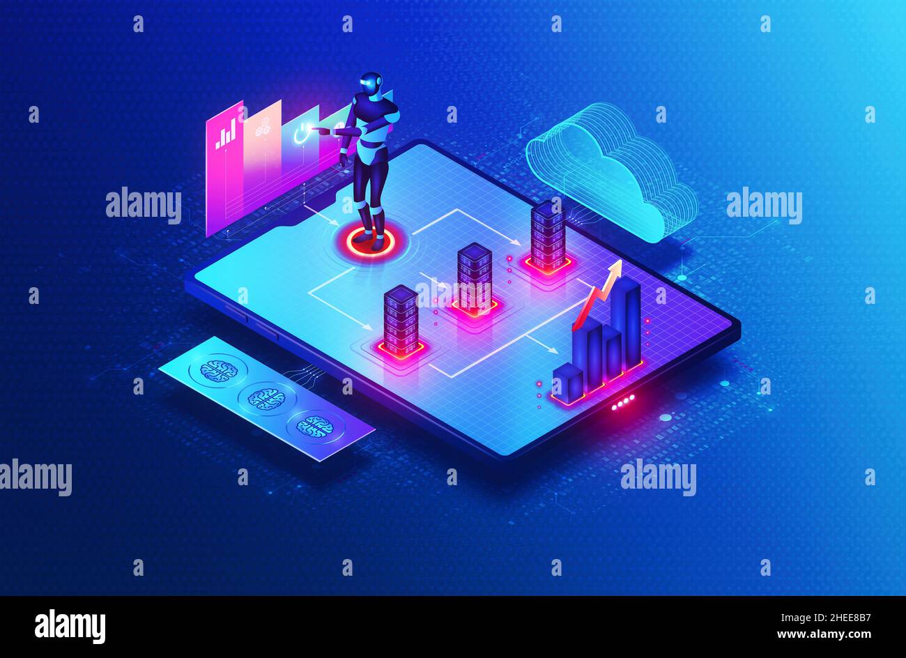 Robotic Process Automation Concept - RPA - Innovative SaaS Cloud-Based ...