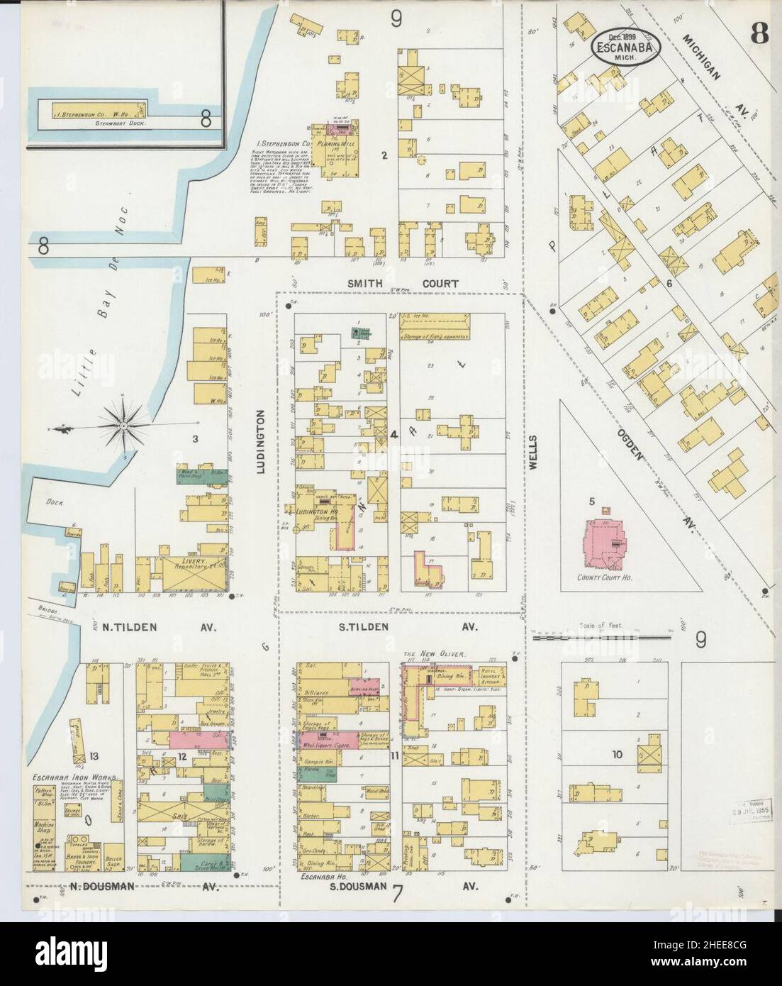 Map of escanaba hi-res stock photography and images - Alamy