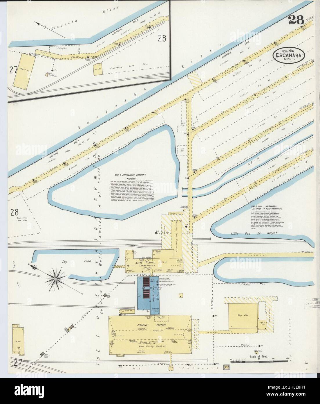 Map of escanaba hi-res stock photography and images - Alamy