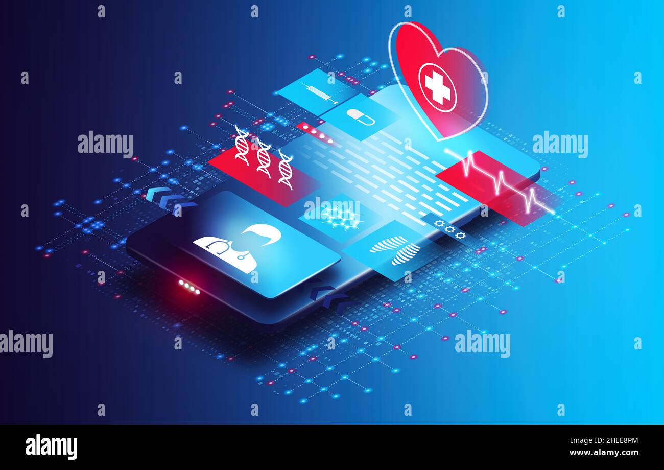 Telehealth and Virtual Healthcare Concept with Mobile Device and ...