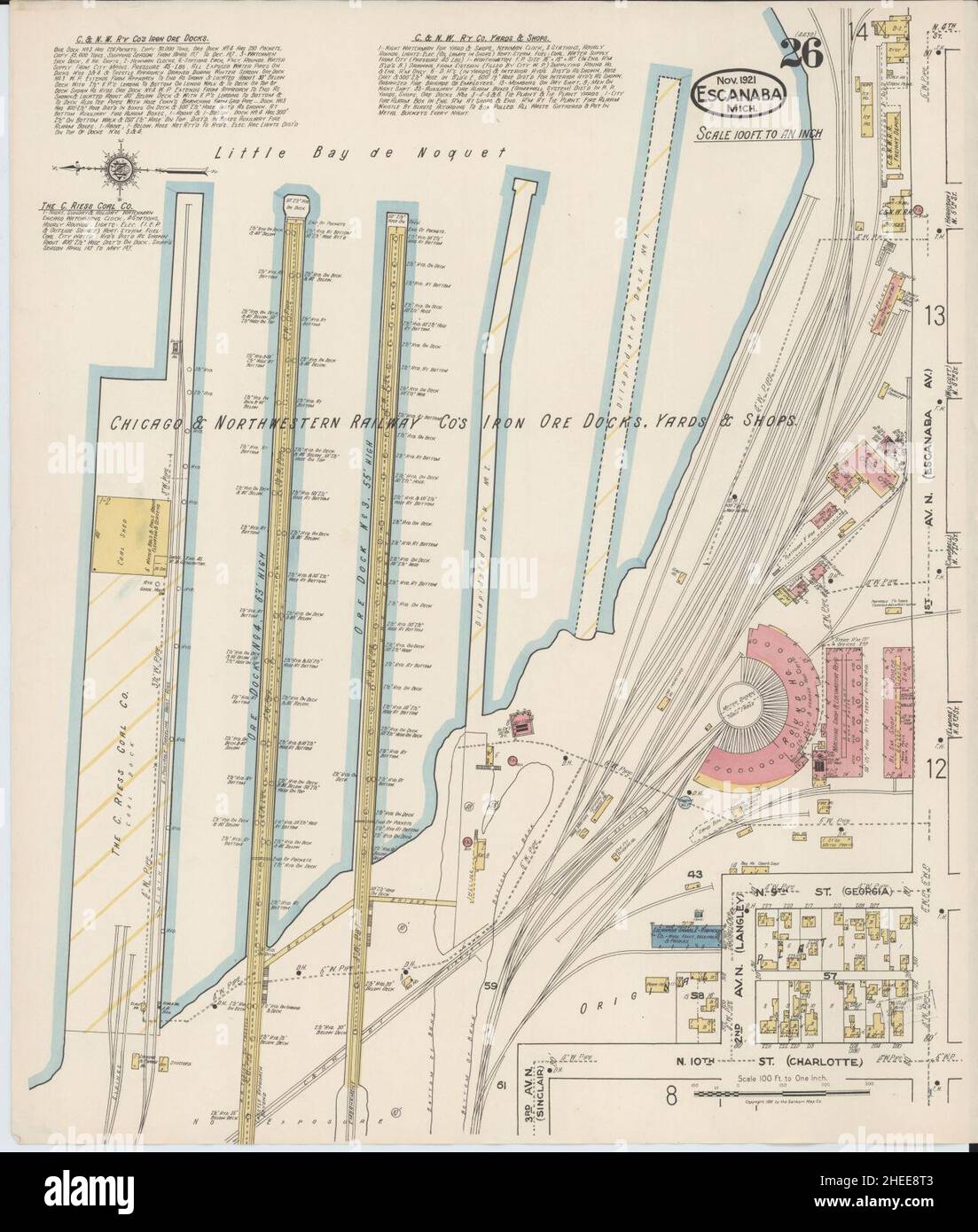 Map of escanaba hi-res stock photography and images - Alamy