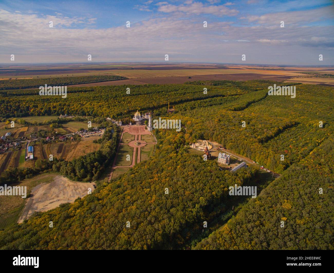 Photo Aerial view of the Marian Spiritual Center Zarvanytsia Stock ...