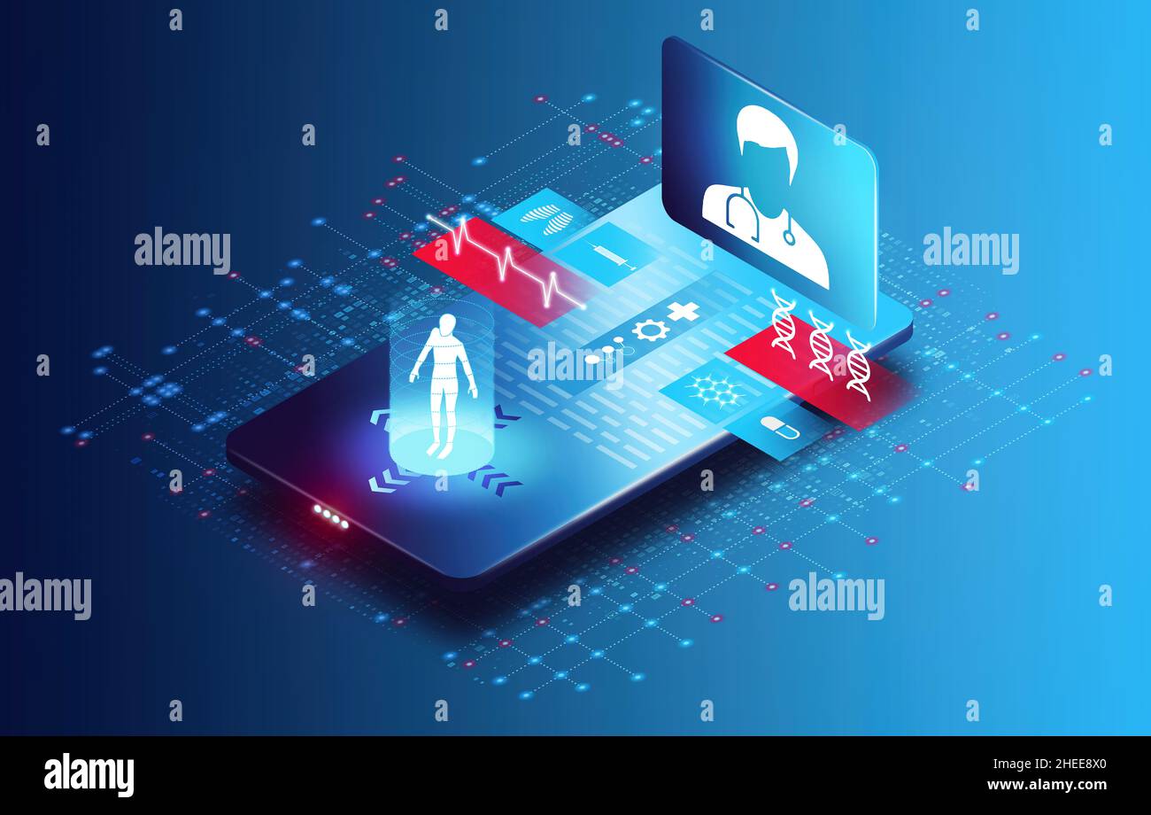 Virtual Healthcare and Telemedicine - Concept with Mobile Device ...