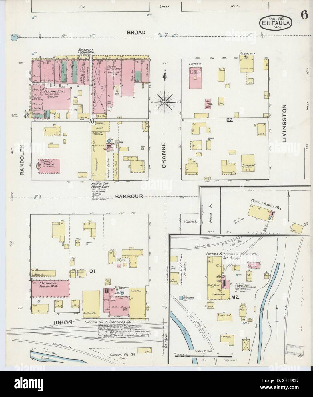 Map of eufaula hi-res stock photography and images - Alamy