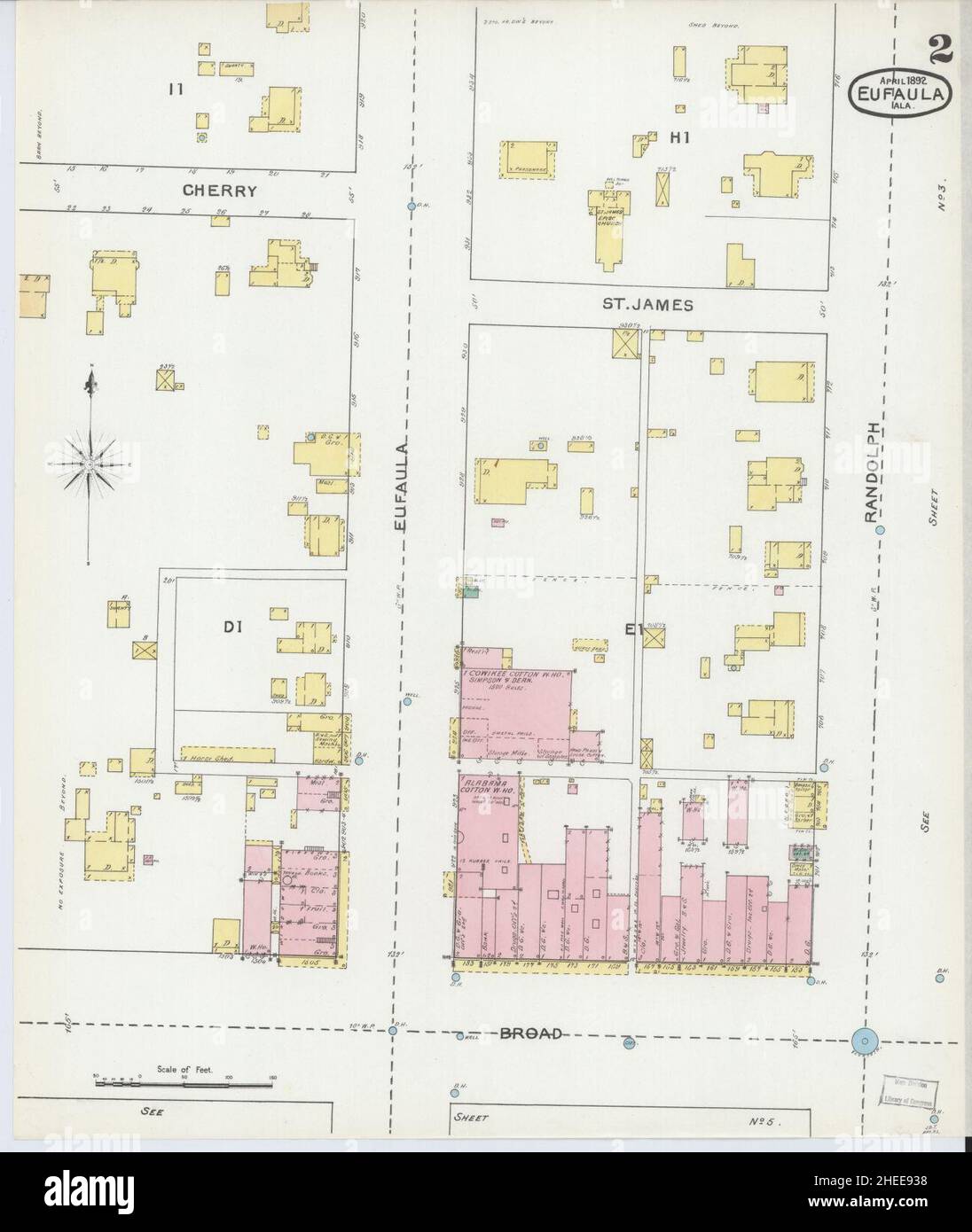 Map of eufaula hi-res stock photography and images - Alamy