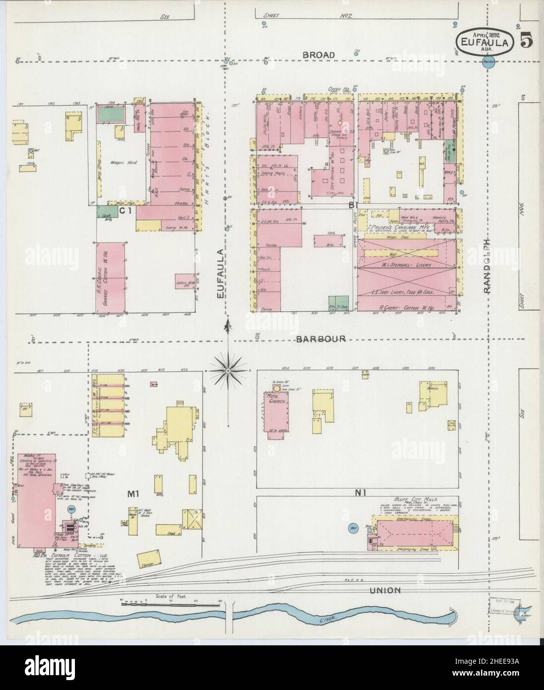 Map of eufaula hi-res stock photography and images - Alamy