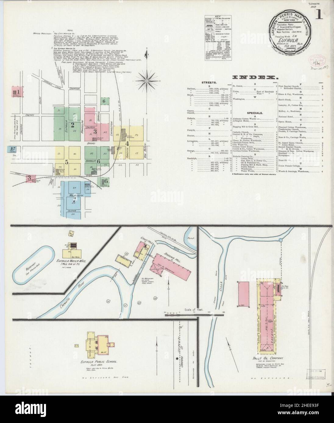 Map of eufaula hi-res stock photography and images - Alamy