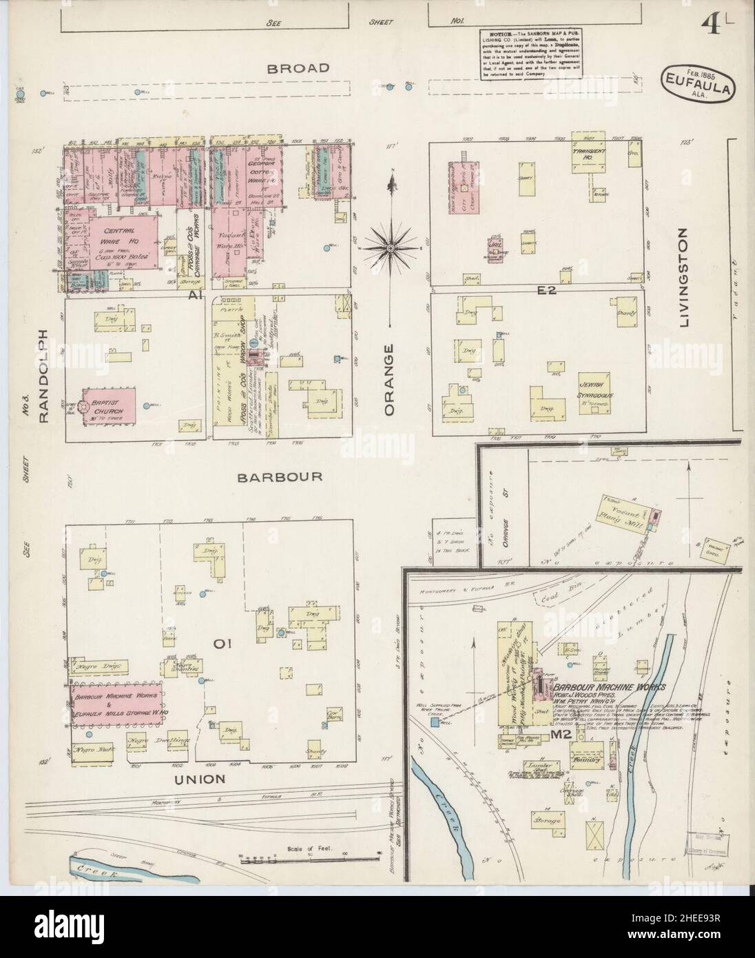 Sanborn Fire Insurance Map from Eufaula, Barbour County, Alabama Stock ... Sanborn Fire Insurance Map from Eufaula, Barbour County, Alabama Stock ...