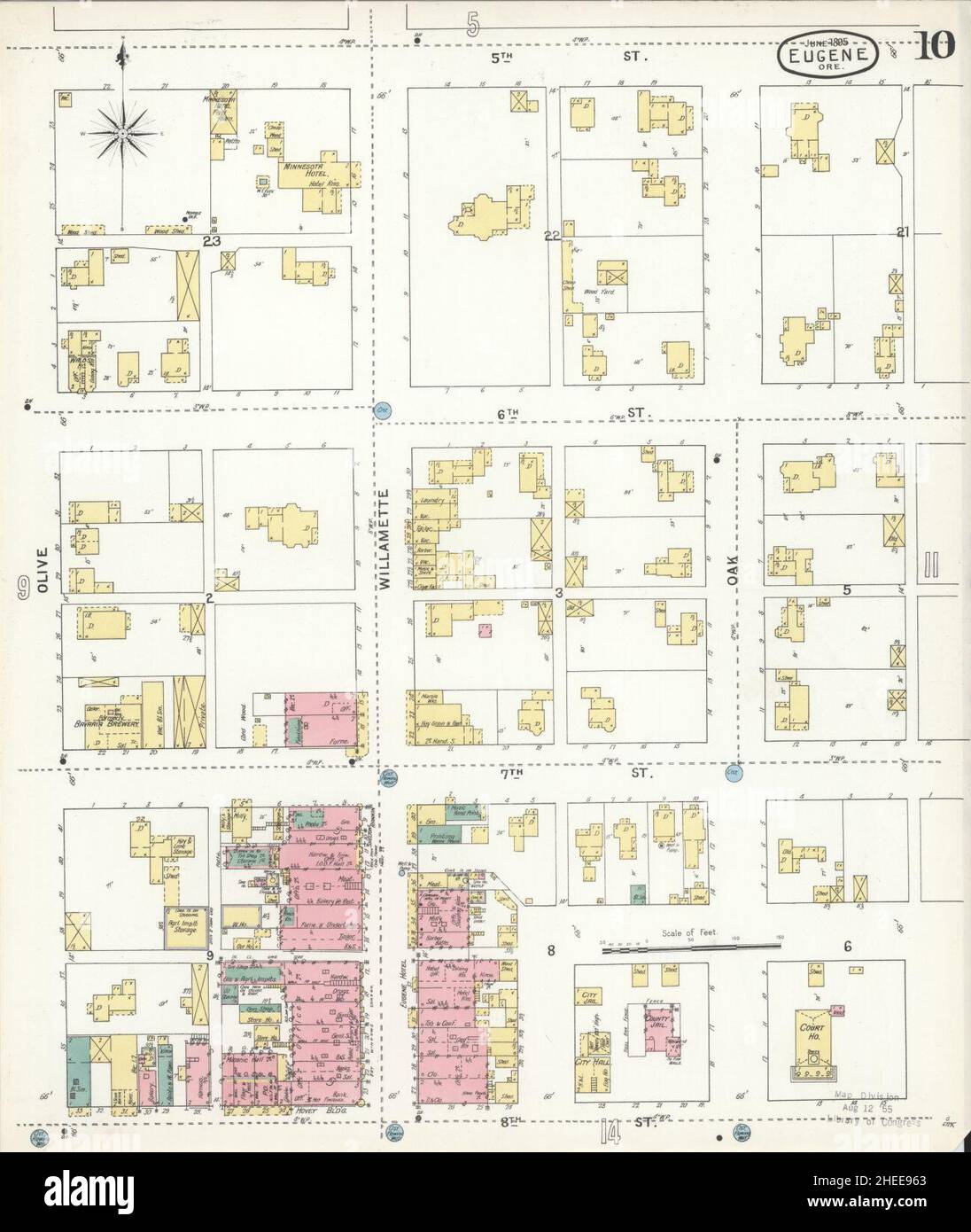 Lane oregon map hi-res stock photography and images - Alamy