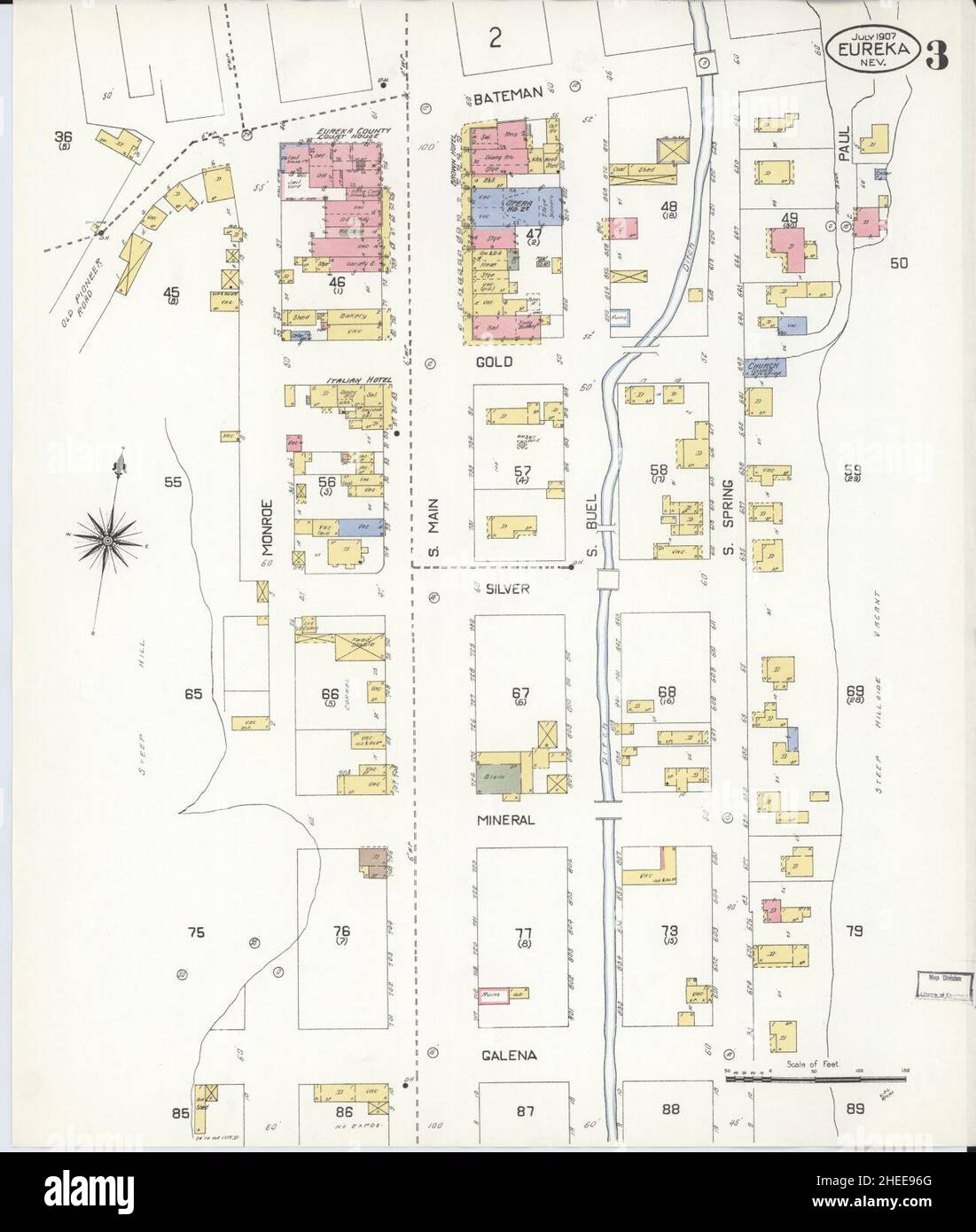 Eureka county map hi-res stock photography and images - Alamy