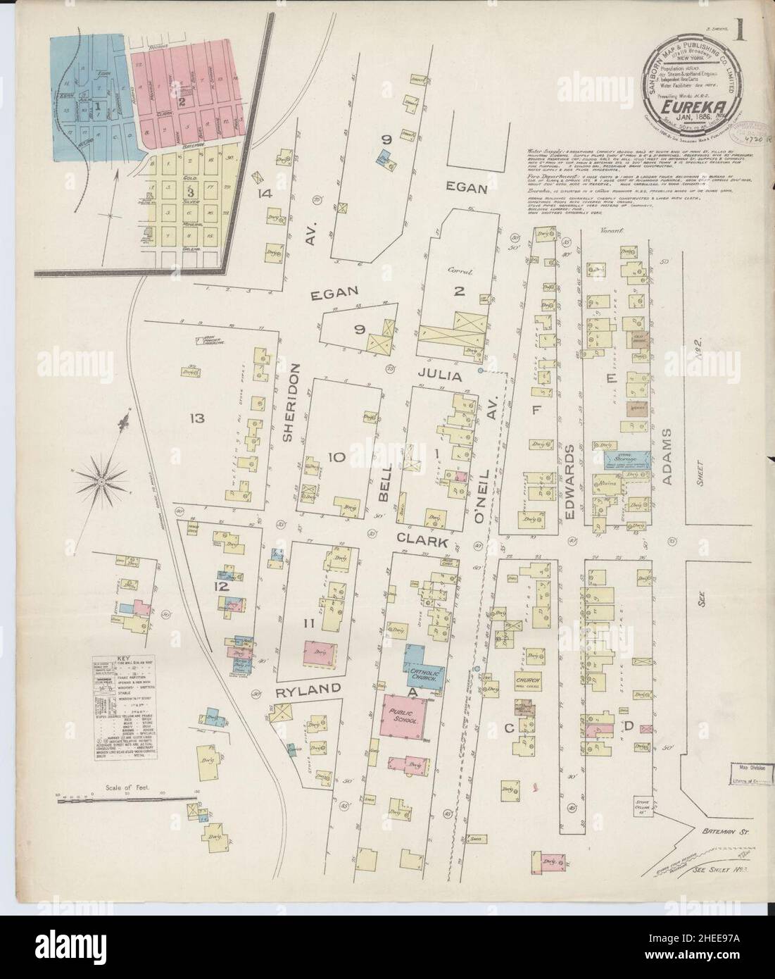 Eureka county map hi-res stock photography and images - Alamy