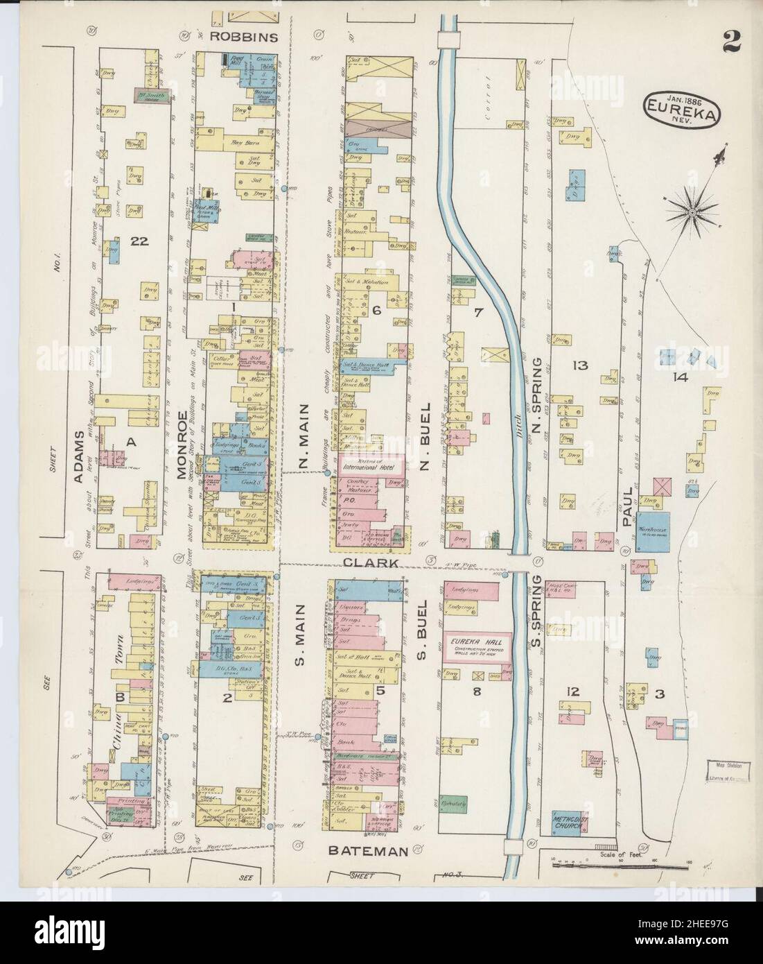Eureka county map hi-res stock photography and images - Alamy