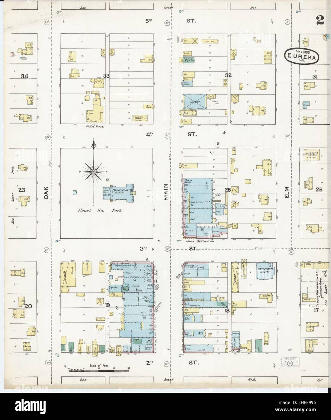 Eureka kansas map hi-res stock photography and images - Alamy