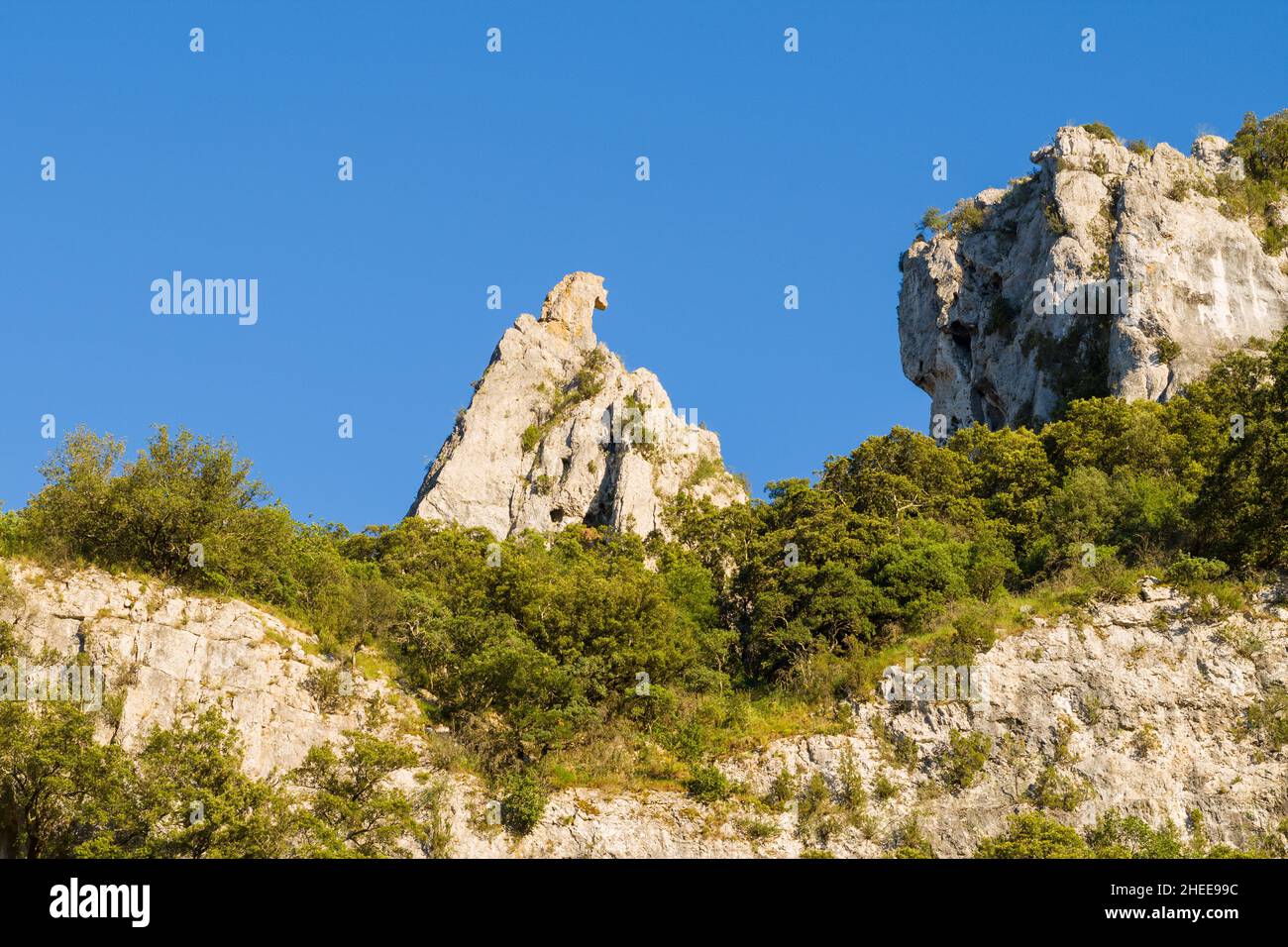 This landscape photo was taken in Europe, France, Ardeche, summer. We ...