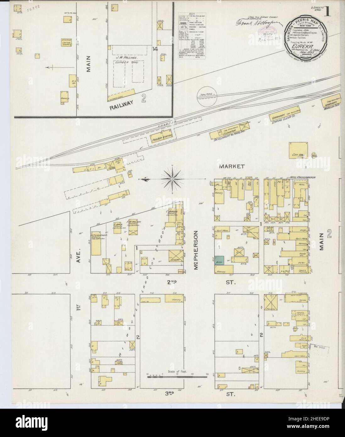 Mcpherson county map hi-res stock photography and images - Alamy